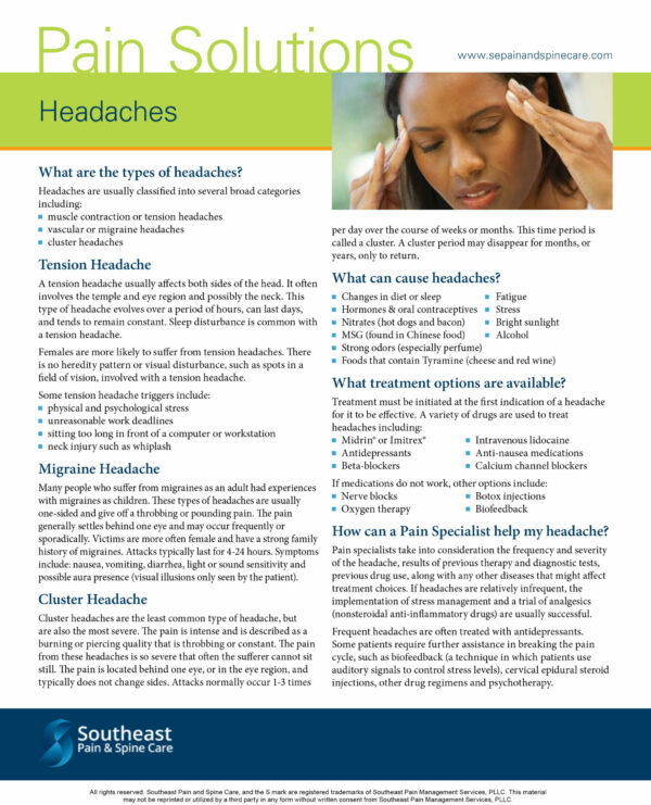Patients - Southeast Pain & Spine Care - Pain Management