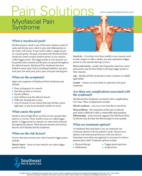 Patients - Southeast Pain & Spine Care - Pain Management